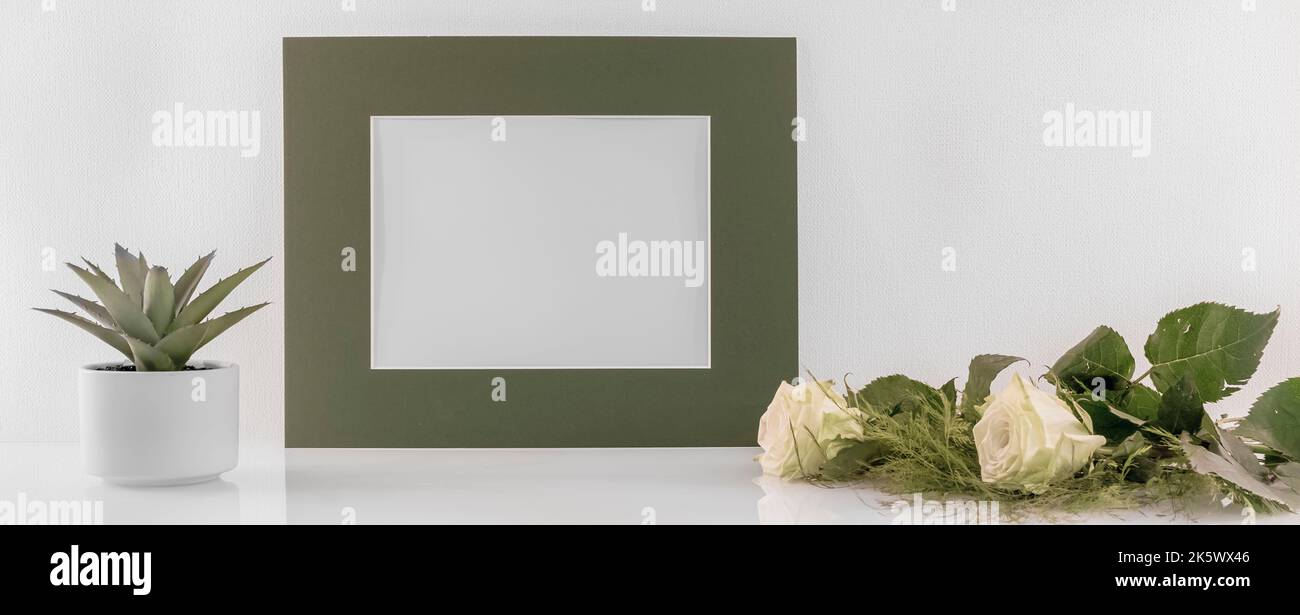 Model of photo frame with empty space for logos, advertising ...