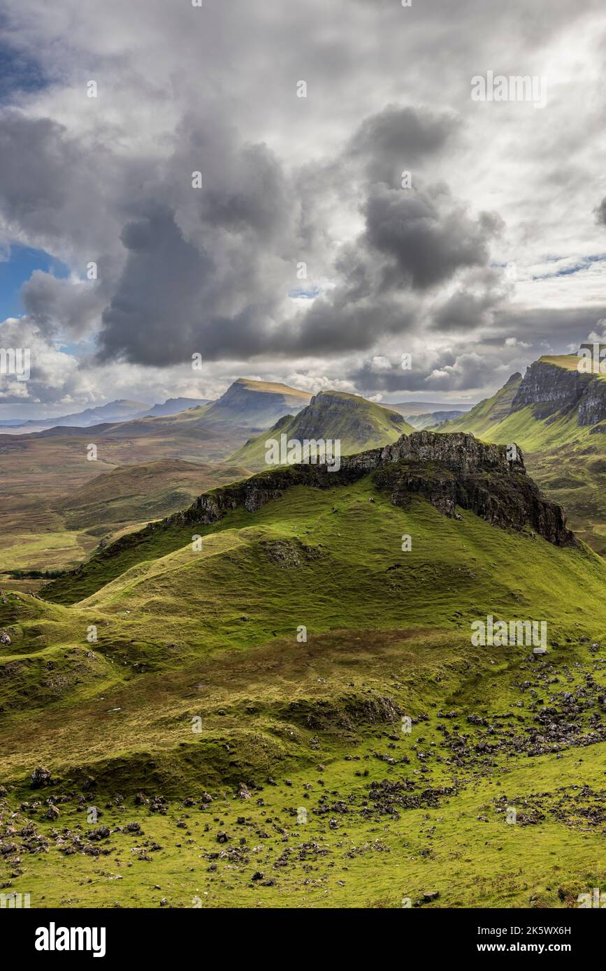 Cnoc a Mheirlich and the Trotternish Ridge from the Quiraing, Isle of ...