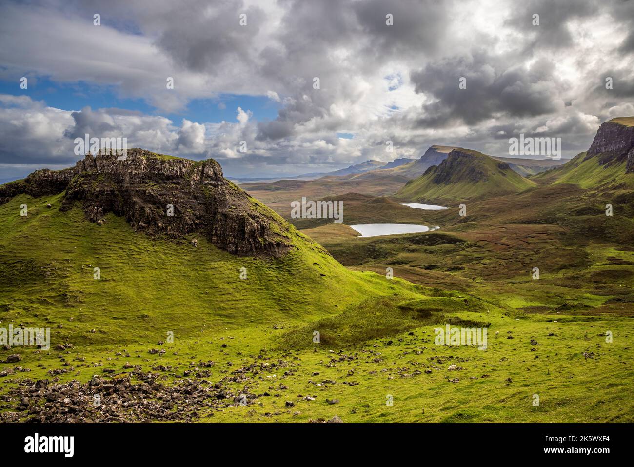 Cnoc a Mheirlich and the Trotternish Ridge from the Quiraing, Isle of ...