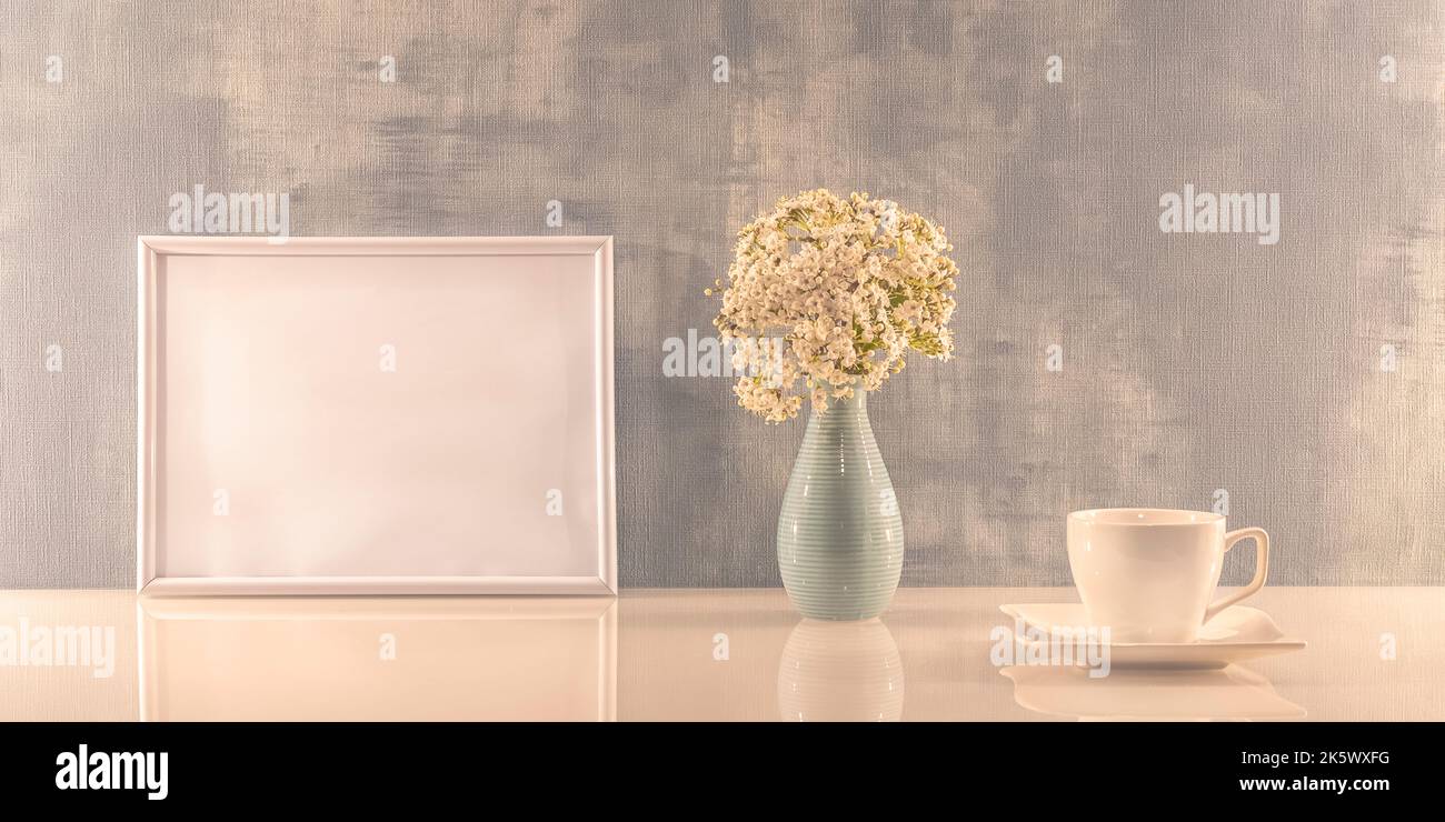 Model of photo frame with empty space for logos, advertising ...