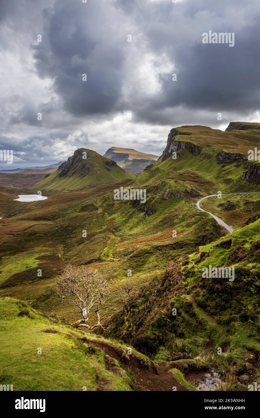 Cleat and the Trotternish Ridge from the Quiraing path, Isle of Sky ...