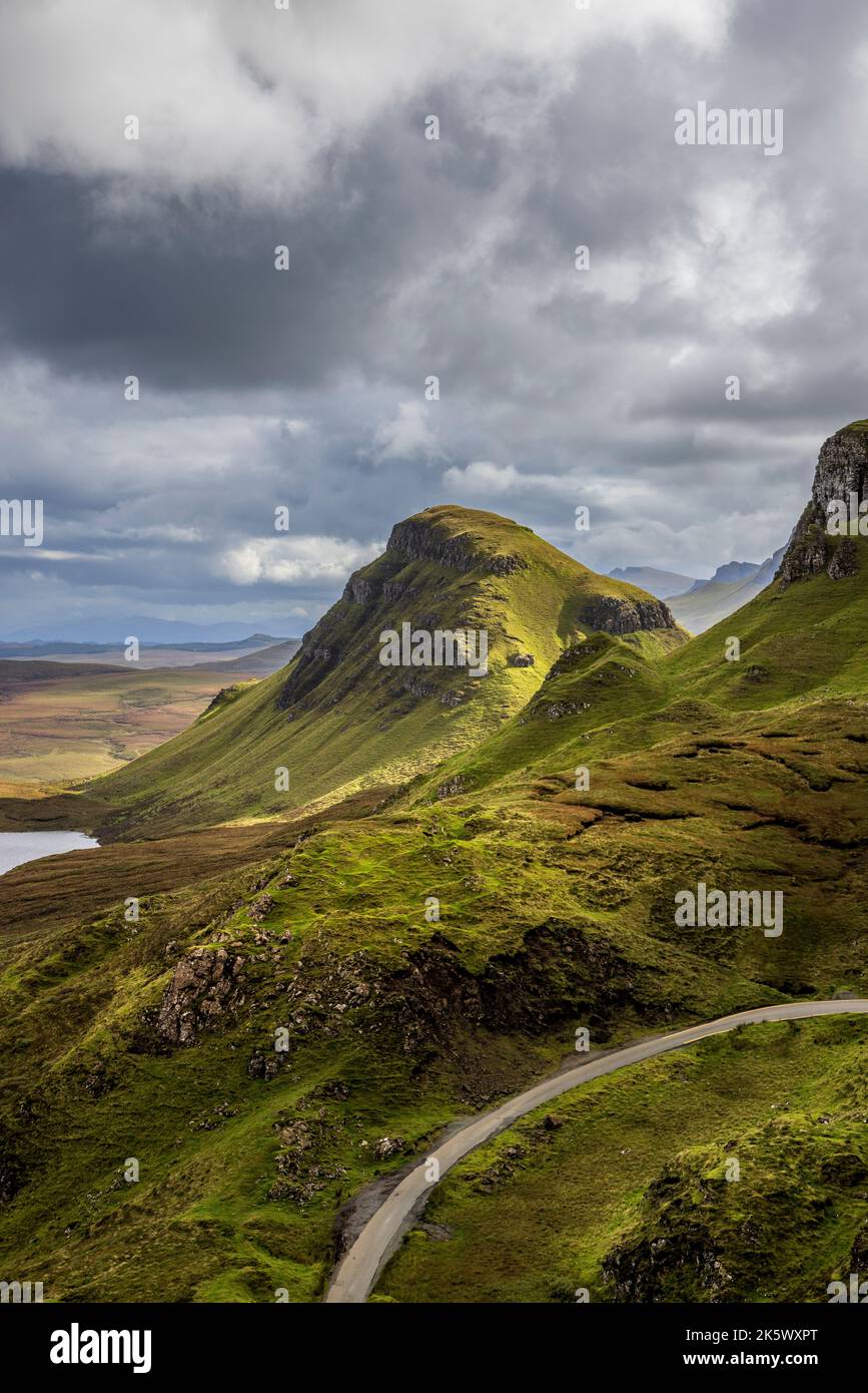 Cleat and the Trotternish Ridge from the Quiraing path, Isle of Sky ...