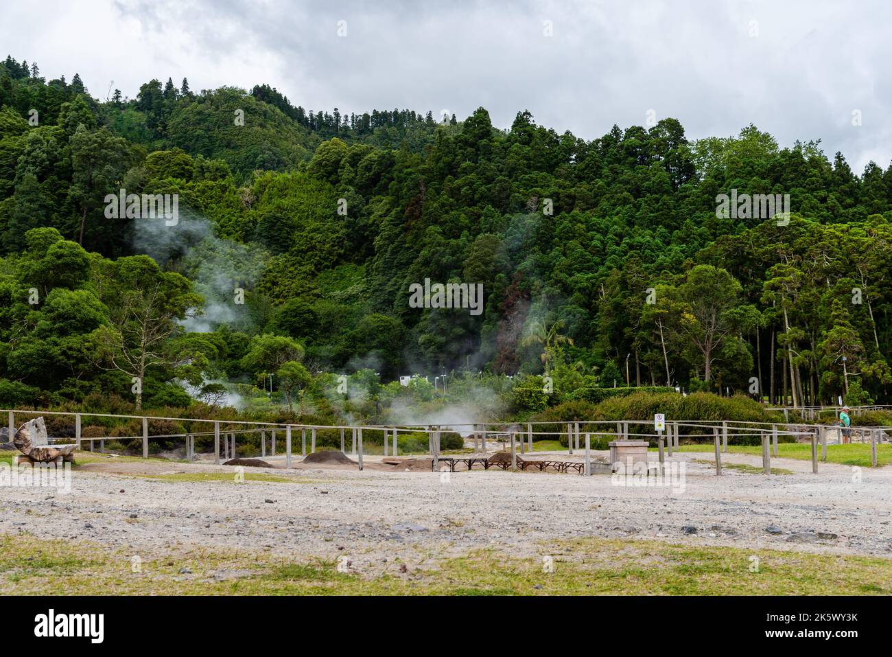 Furnas, Portugal - July 7, 2022: Volcanic hotsprings Of The Lake Furnas ...