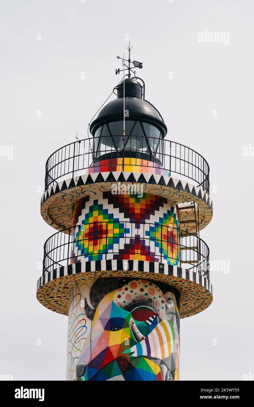 Ajo, Spain - August 13, 2022: The Lighthouse of Ajo. Colorful ...