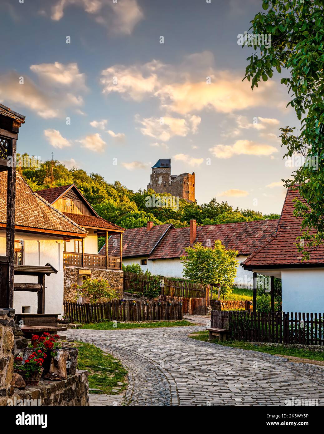 Cute traditional town in hungary which name is Holloko. Hungarian name ...