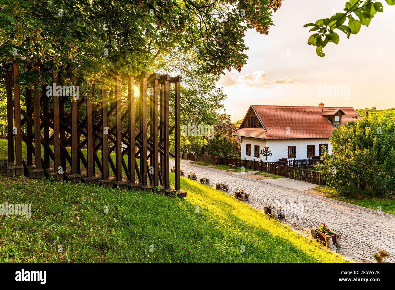Cute traditional town in hungary which name is Holloko. Hungarian name ...