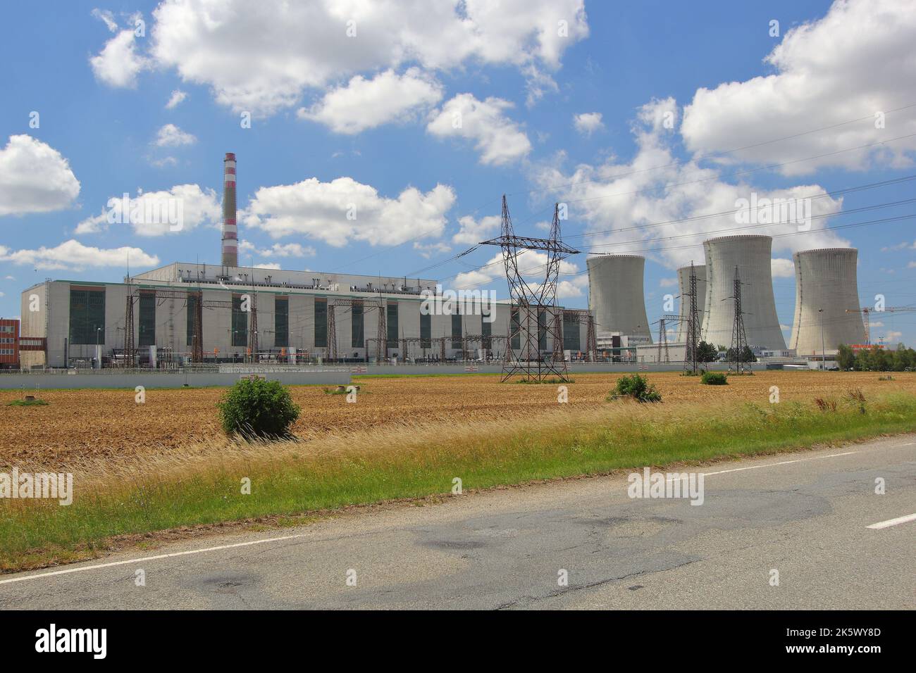 Nuclear power plant station Dukovany, Vysocina region, Czech Republic ...