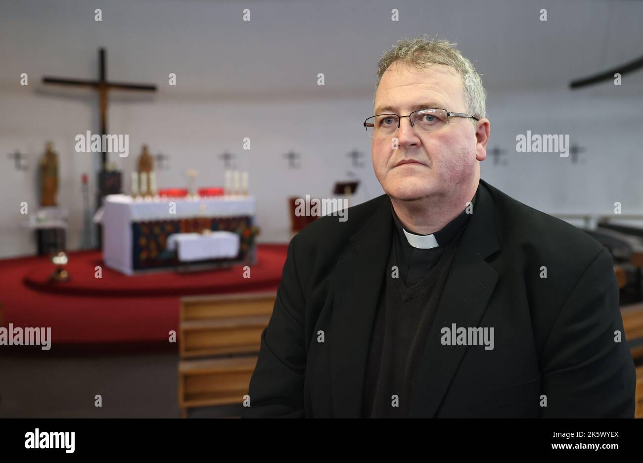 Parish priest Father John Joe Duffy at St Michael's church in the ...