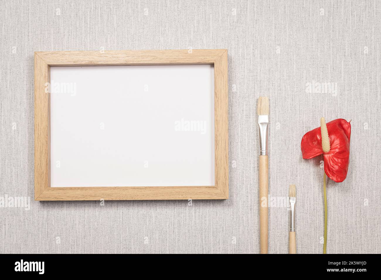 Model of photo frame with empty space for logos, advertising ...