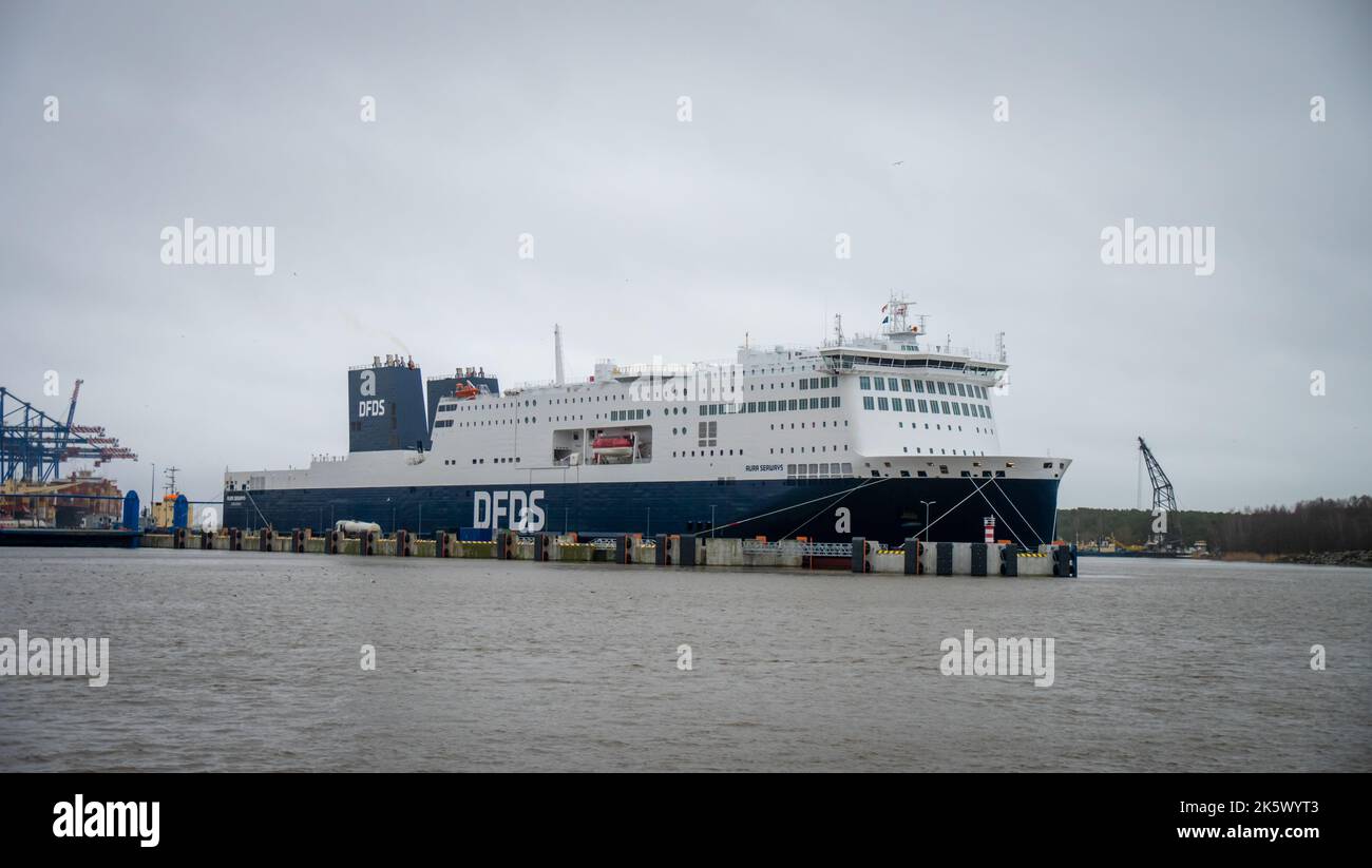 The Aura seaways starboard side, Ro-Ro cargo and pasanger ferry, build ...