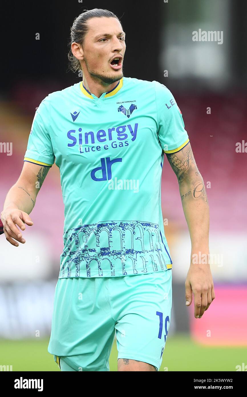 Milan Djuric of Hellas Verona during the Serie A match between US Salernitana 1919 and Hellas ...