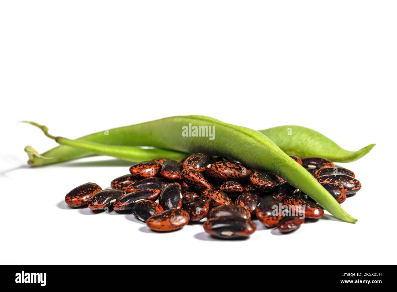 Fire beans isolated against white background Stock Photo - Alamy
