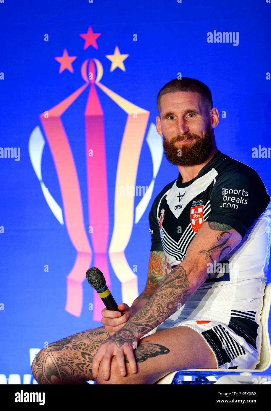 England captain Sam Tomkins during the Rugby League World Cup 2021 ...
