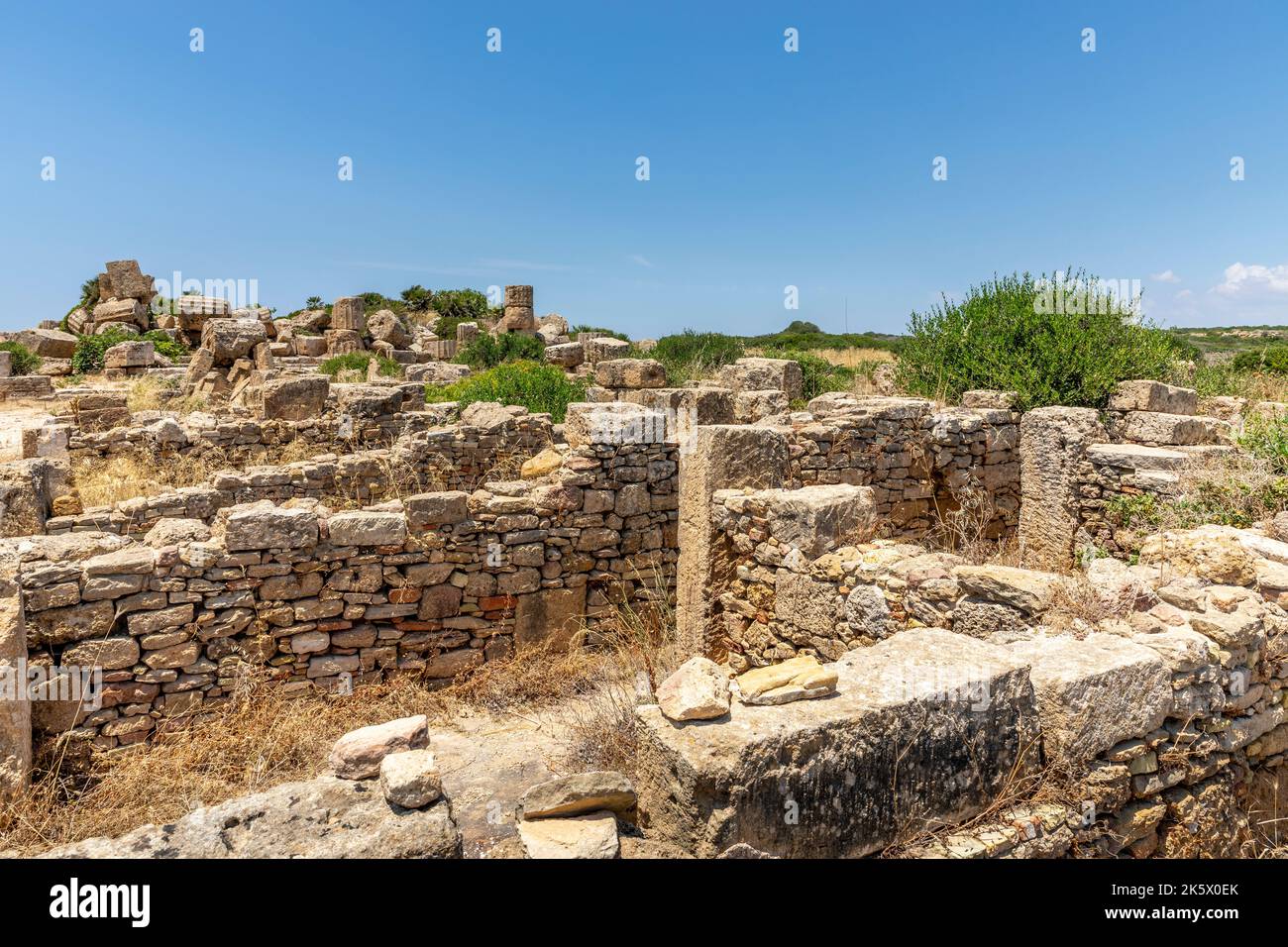 Castelvetrano, Sicily, Italy - July 11, 2020: Ruins in Selinunte ...
