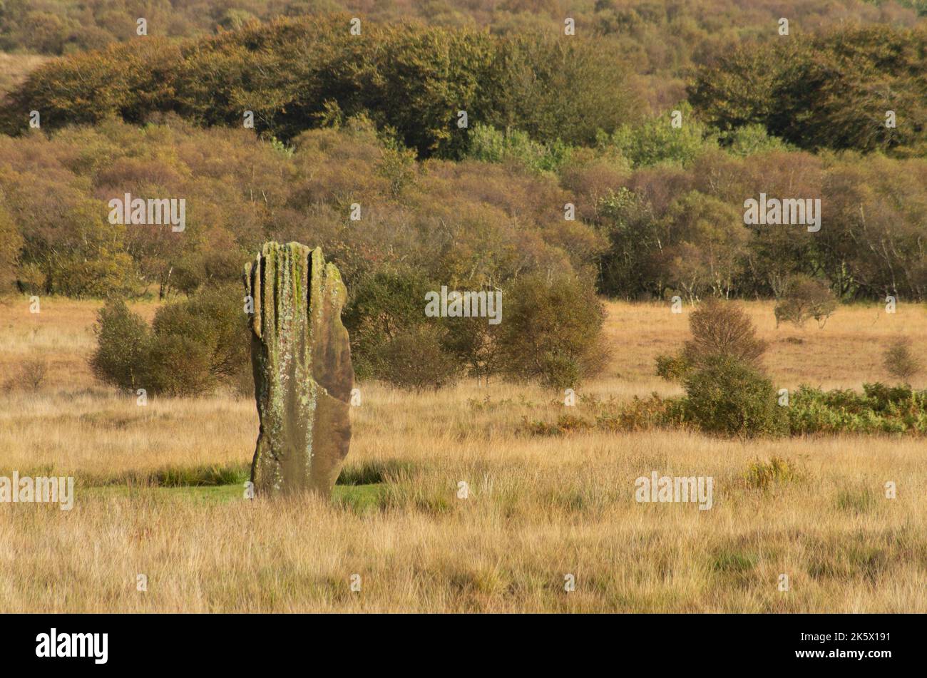 Standing Stone monument on Machrie Moor, Isle of Arran Stock Photo - Alamy