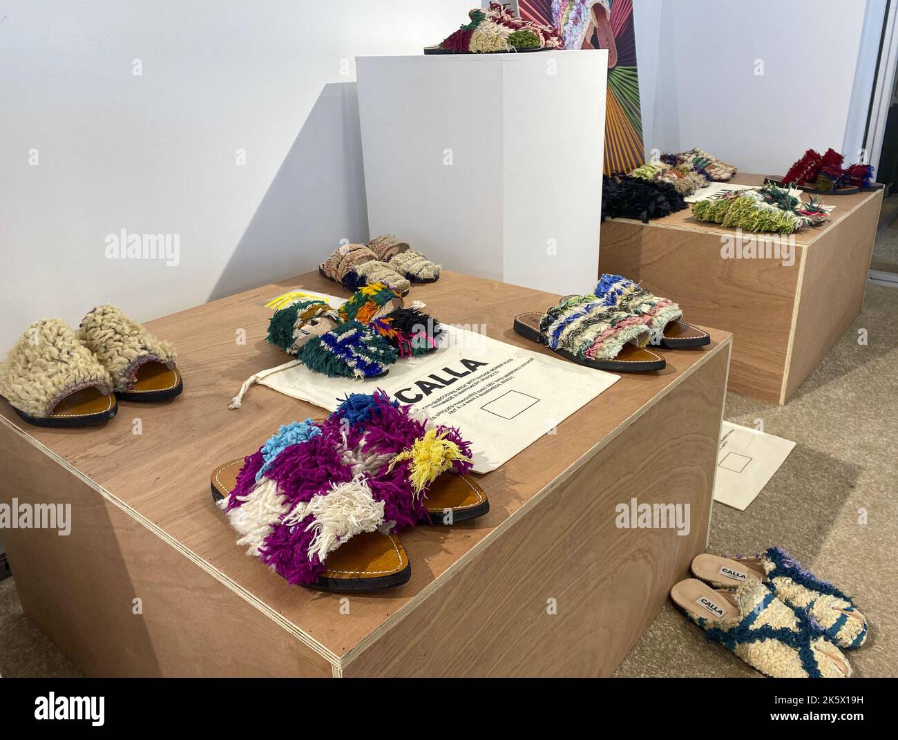 French footwear brand Calla that turns recycled carpets into colourful ...