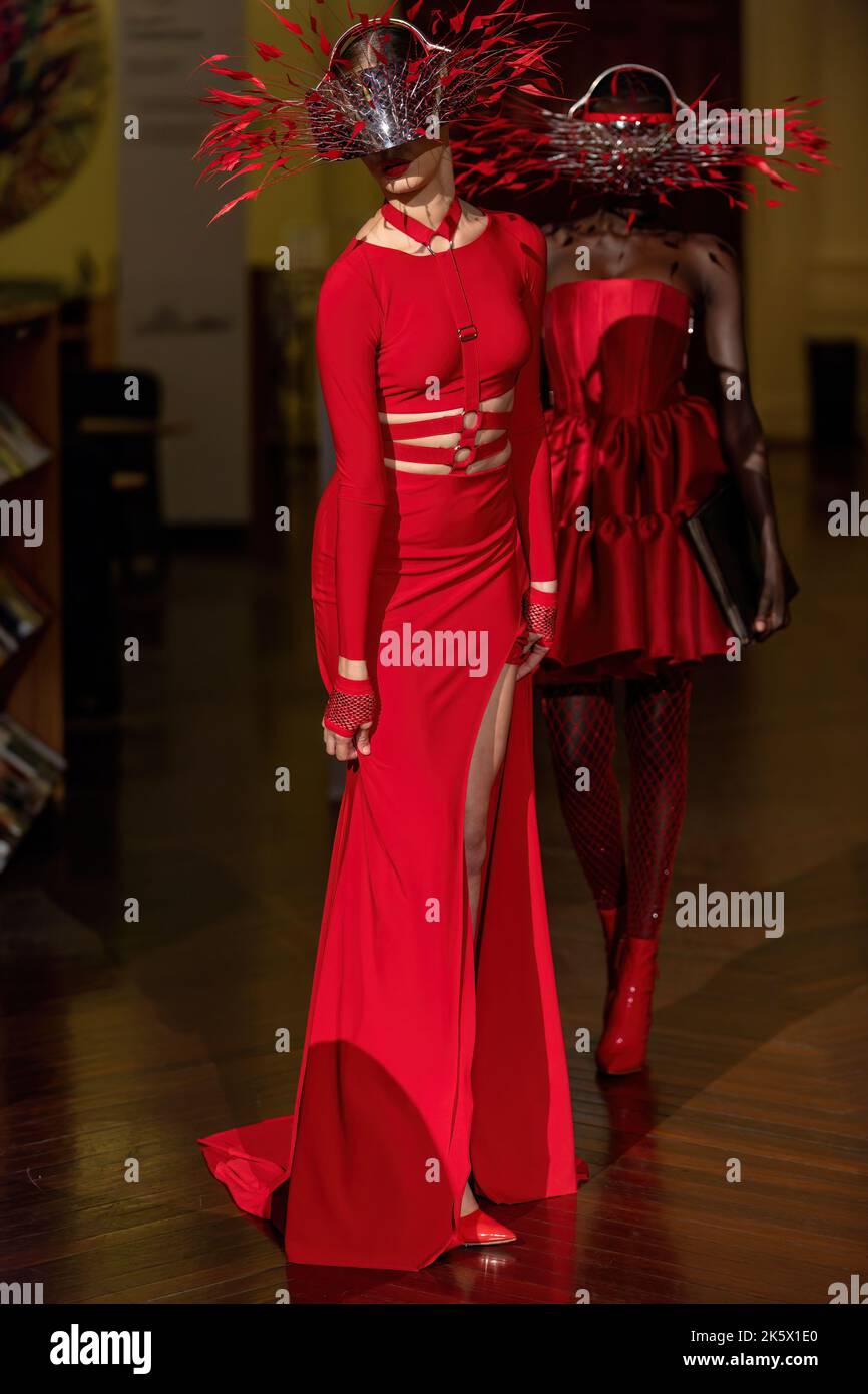 Melbourne, Australia. 10th Oct, 2022. Models dressed in designs by ...