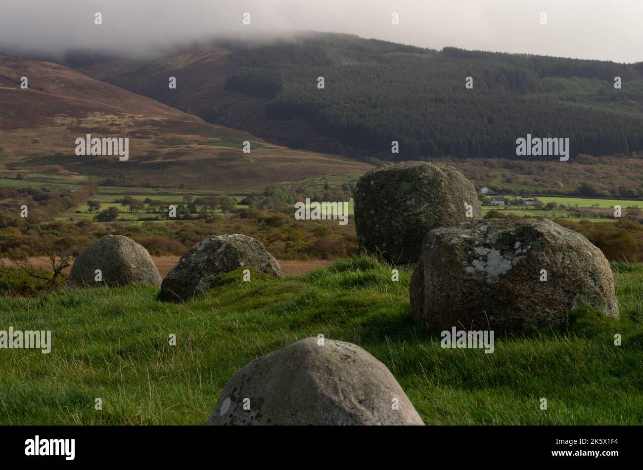 Moss Farm Road Stone Circle Stock Photo - Alamy