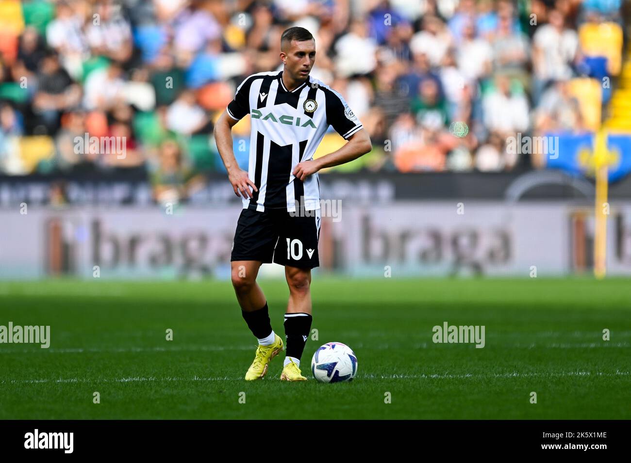 Friuli - Dacia Arena stadium, Udine, Italy, October 09, 2022, Udinese's ...
