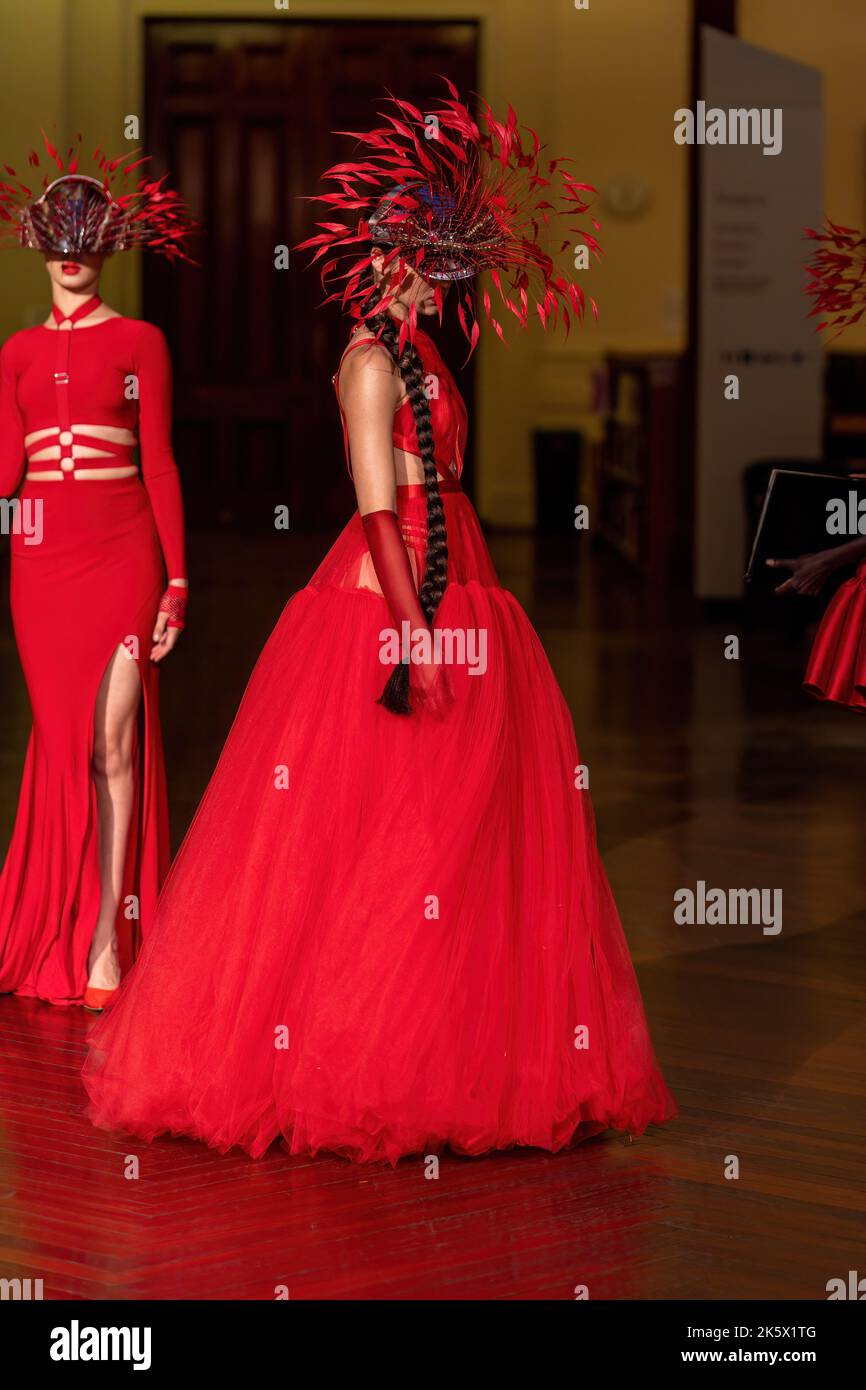 Melbourne, Australia. 10th Oct, 2022. Models dressed in a designs by ...