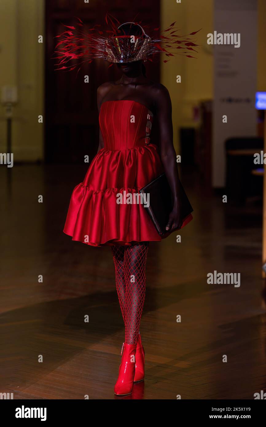 Melbourne, Australia - 10 Oct 2022, A model dressed in a design by ...