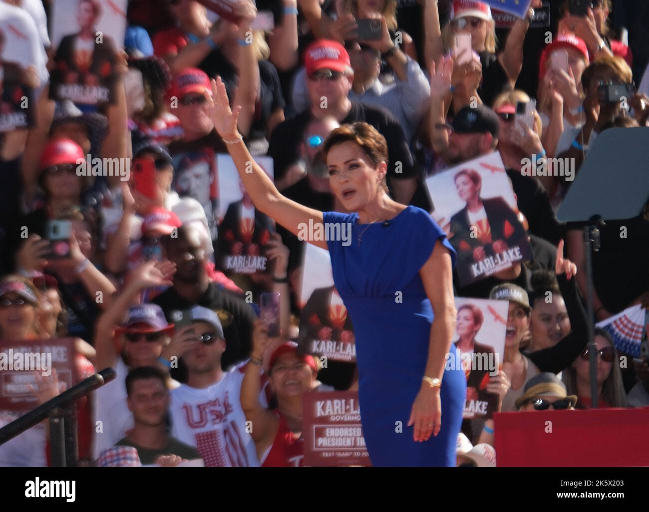 Mesa, Arizona, USA. 9th Oct, 2022. Kari Lake the Republican candidate ...