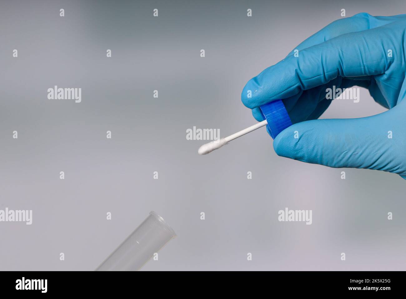 Close up of handling a Corona smear test in a medical laboratory Stock ...