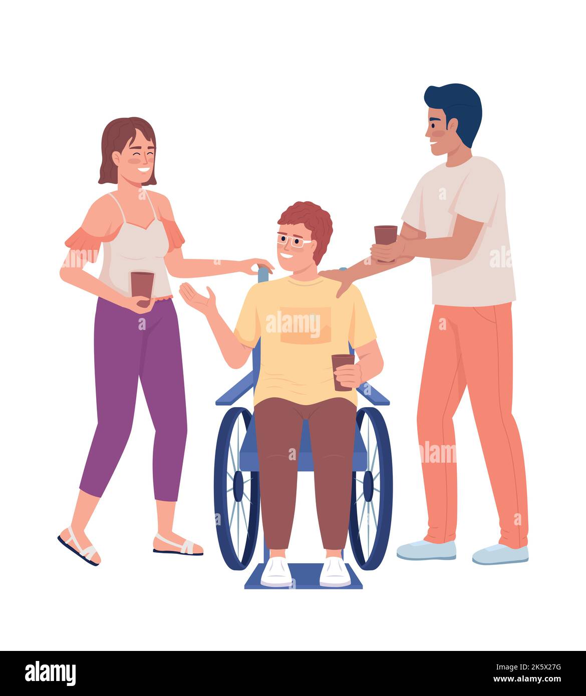 Friendly interaction Stock Vector Images - Alamy