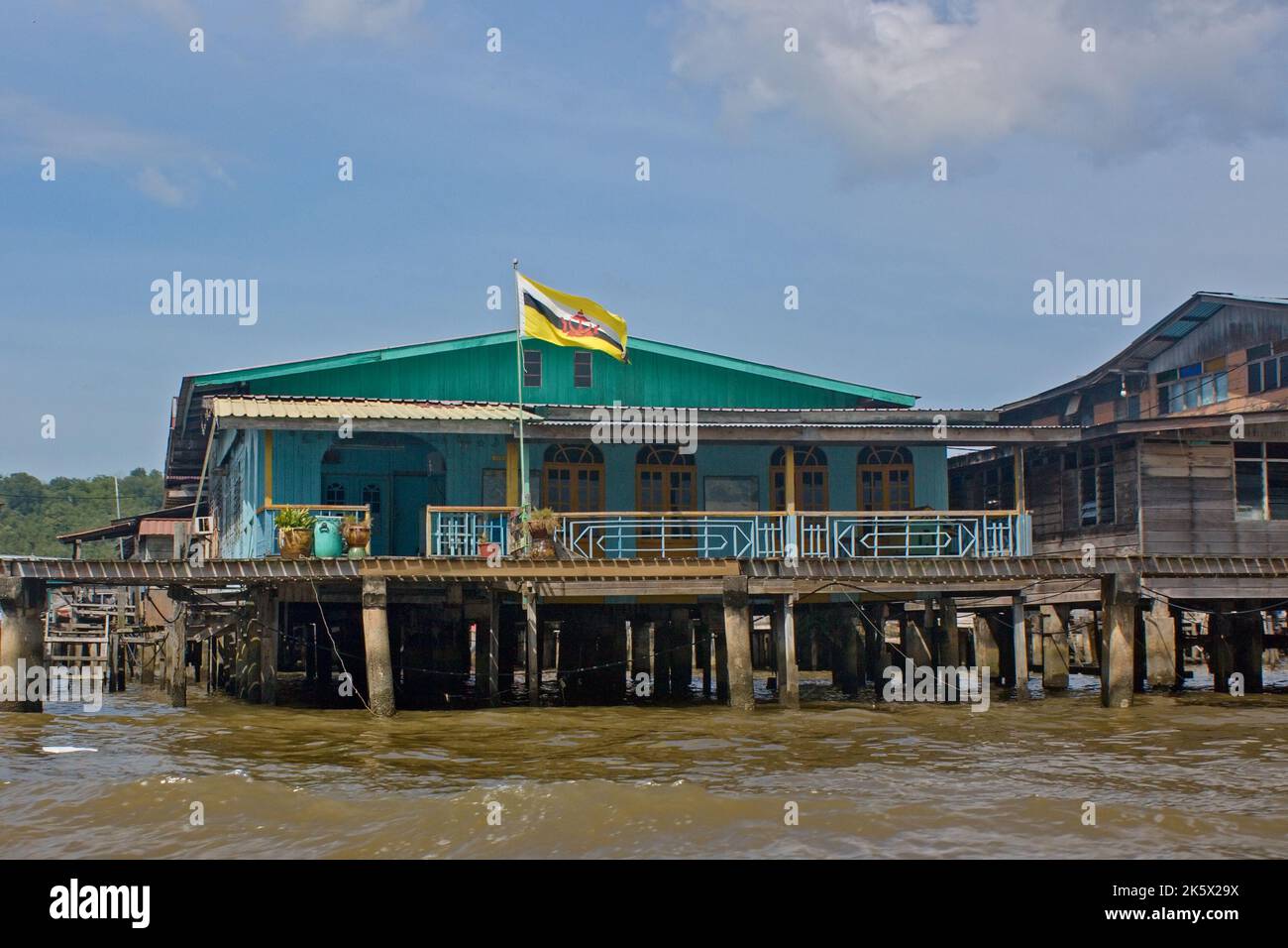 Stilt house in Kampong Ayer, a prominent traditional settlement in ...