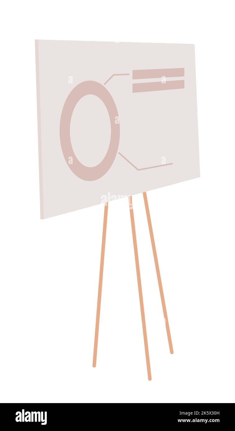 Presentation board semi flat color vector object Stock Vector Image ...