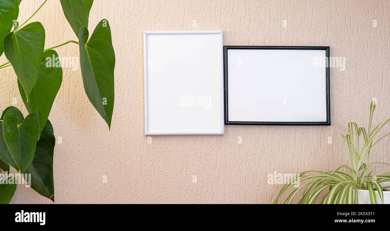 Model of photo frame with empty space for logos, advertising ...