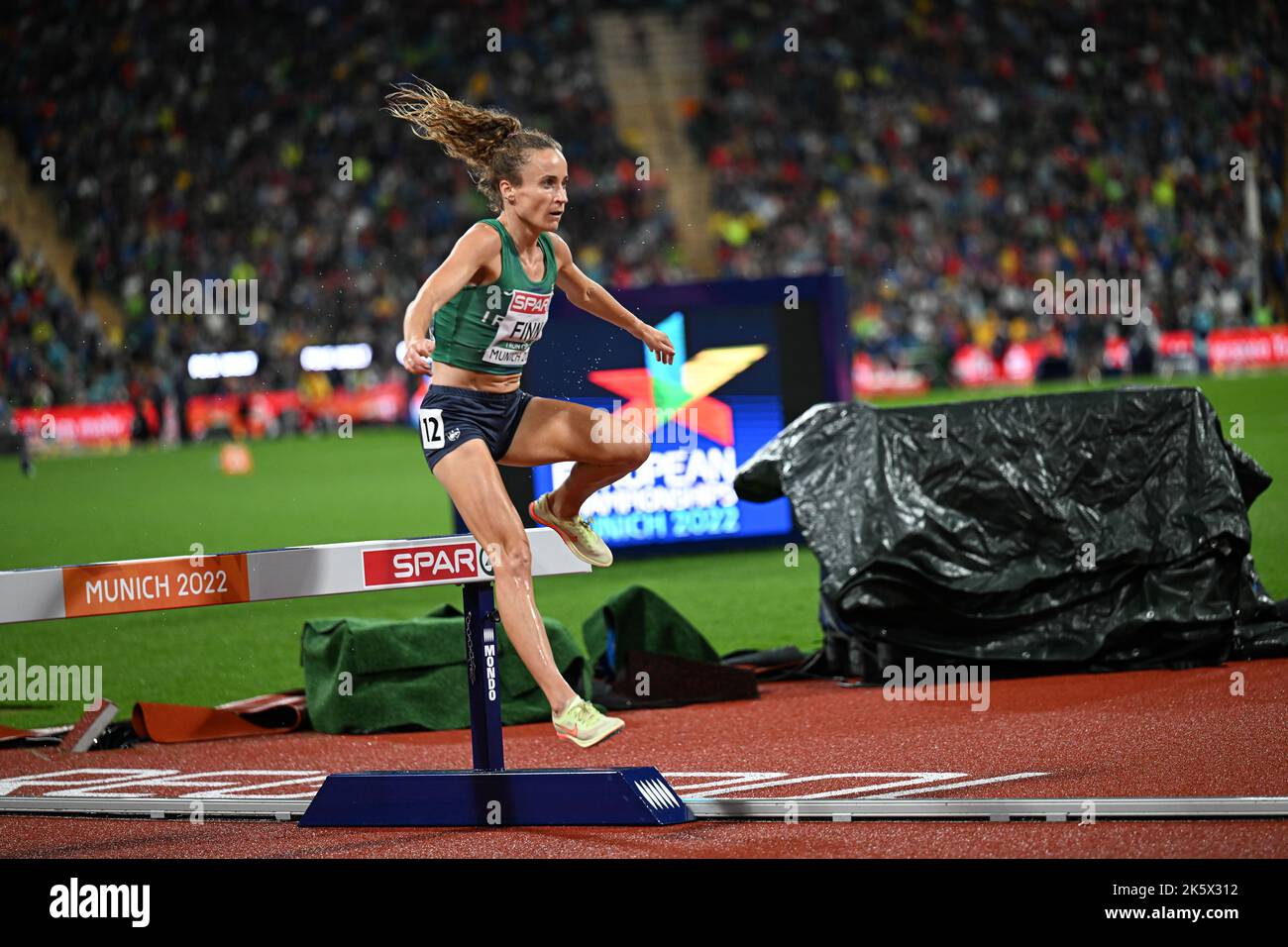 Michelle Finn participating in the 3000m steeplechase of the European ...