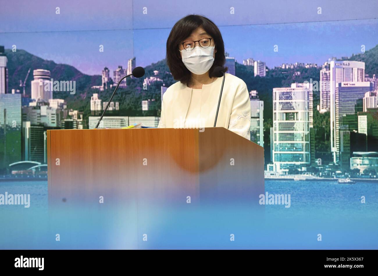 Secretary for Development Bernadette Linn Hon-ho meets the media on the ...