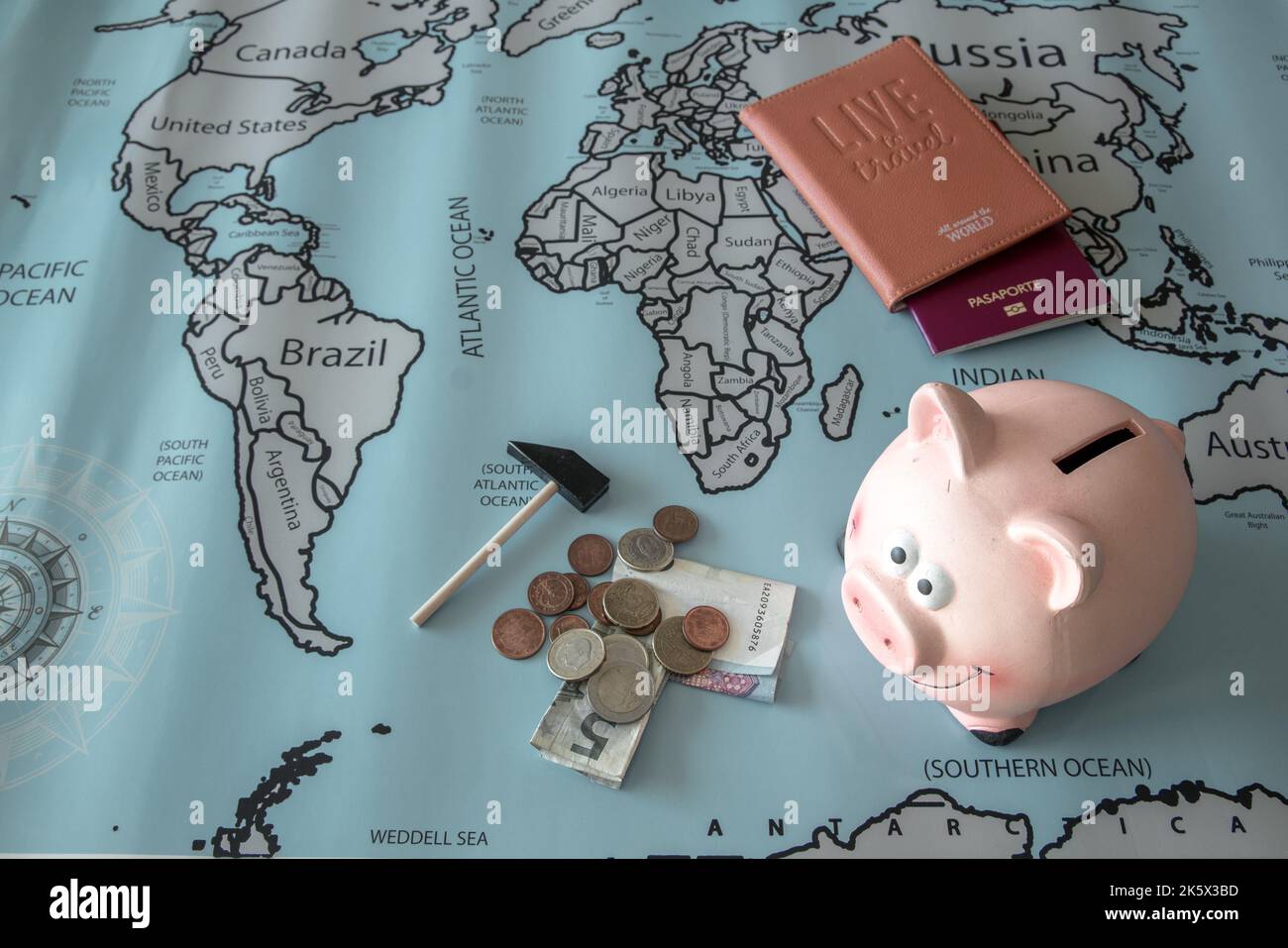 World map travel arrangements hi-res stock photography and images - Alamy