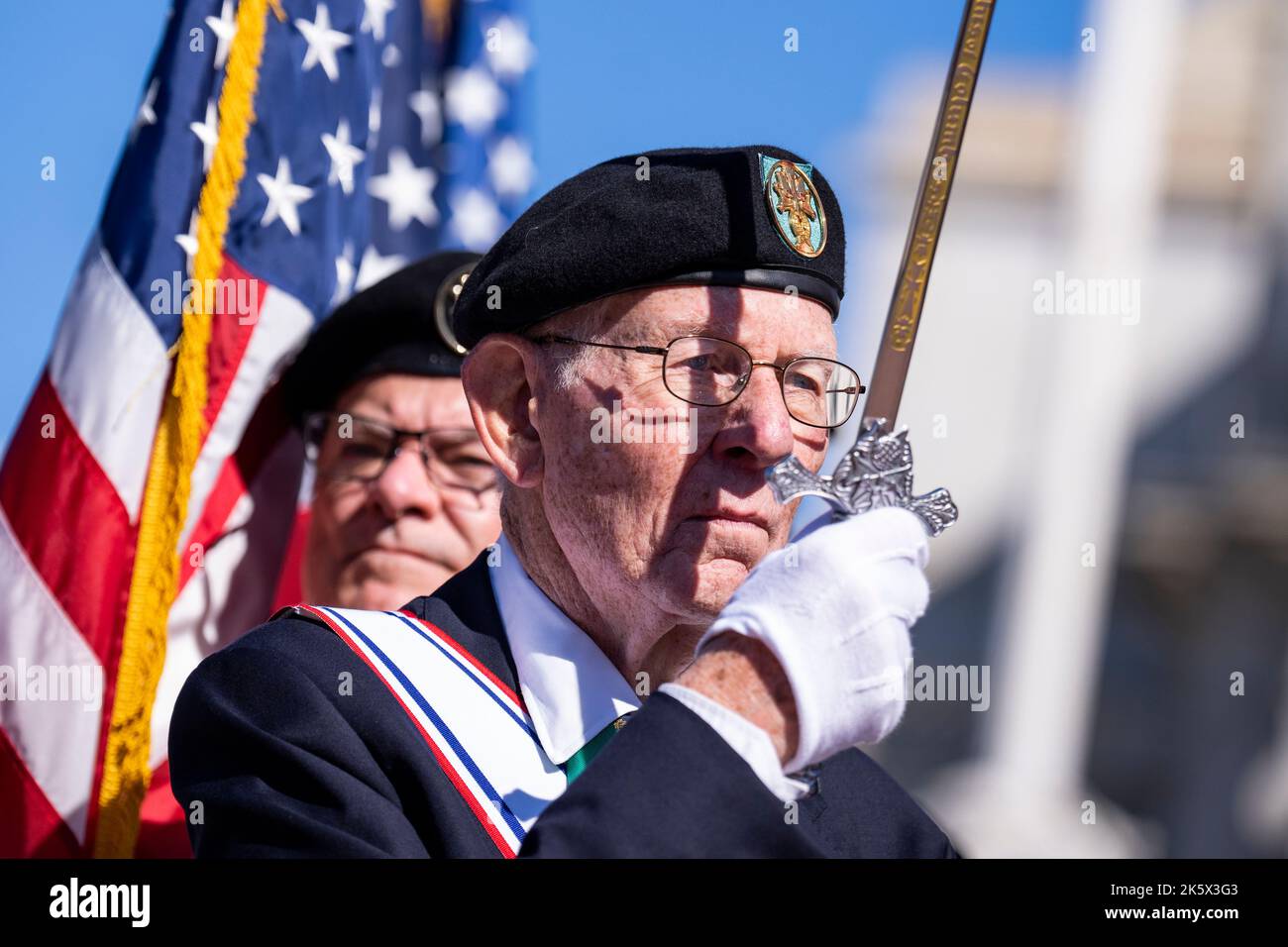 UNITED STATES - OCTOBER 10: Members of the Knights of Columbus stand ...