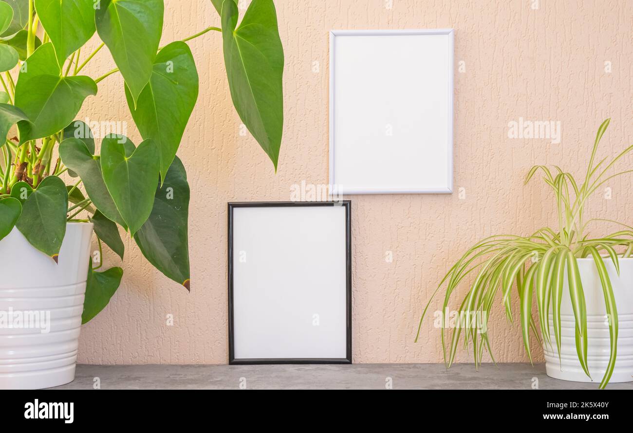 Model of photo frame with empty space for logos, advertising ...