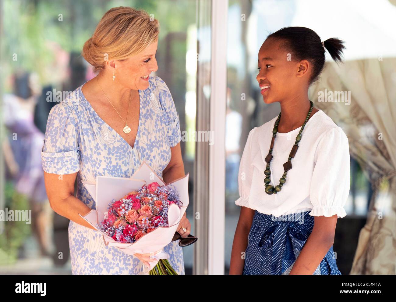 The Countess of Wessex received flowers from Afilwe Sebonego, aged 11 ...
