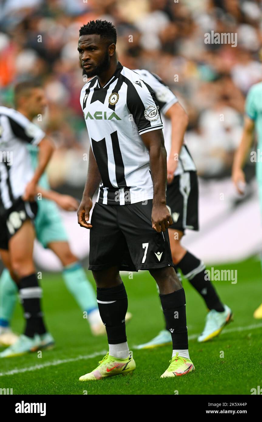 Friuli - Dacia Arena stadium, Udine, Italy, October 09, 2022, Udinese's ...