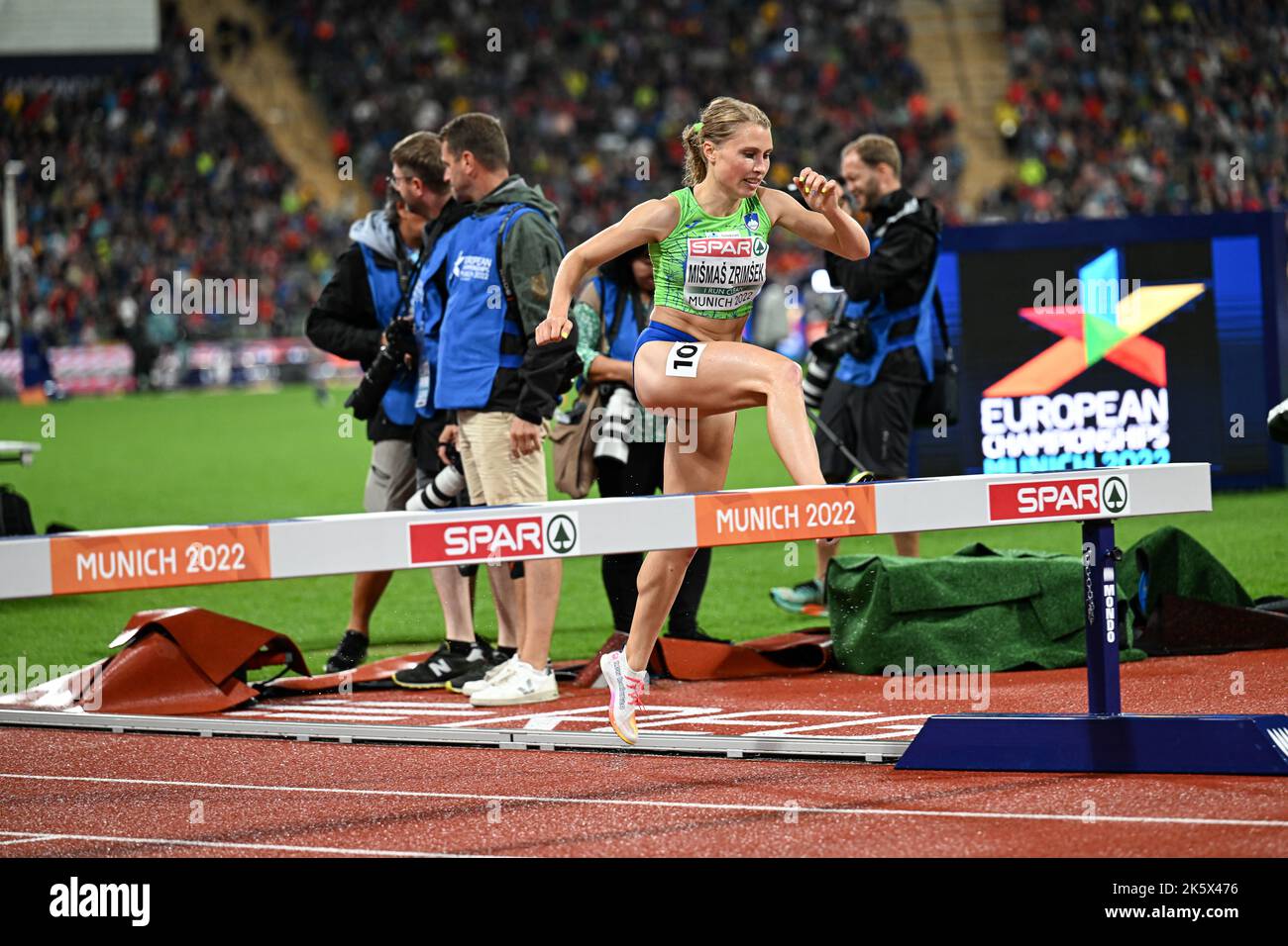 Marusa Mismas participating in the 3000m steeplechase of the European ...