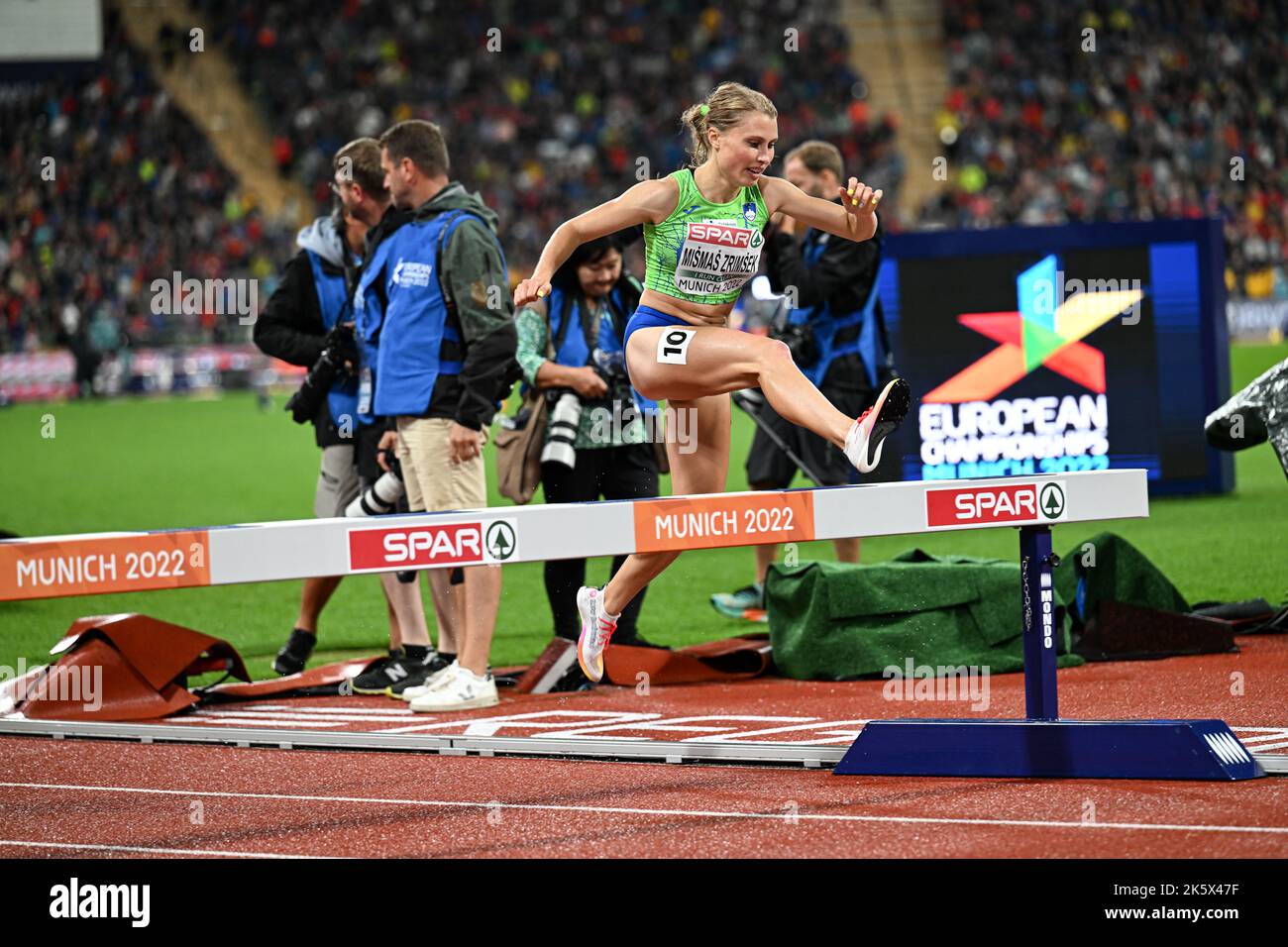 Marusa Mismas participating in the 3000m steeplechase of the European ...