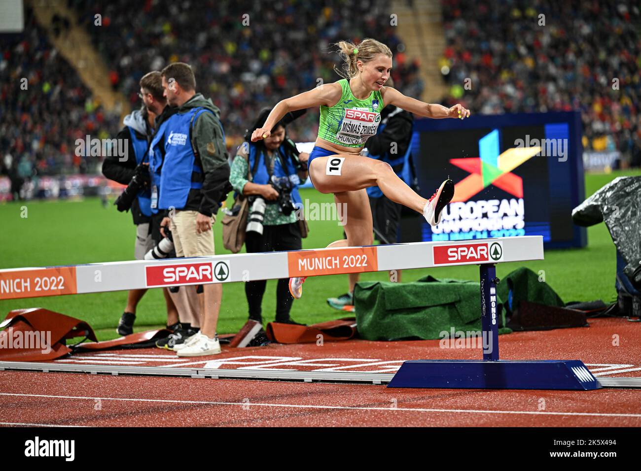 Marusa Mismas participating in the 3000m steeplechase of the European ...