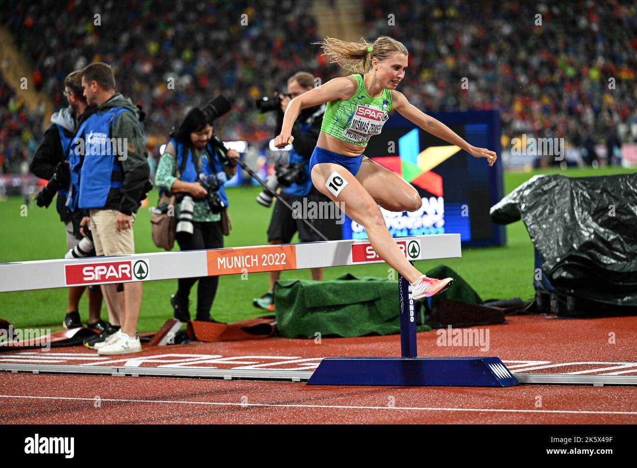 Marusa Mismas participating in the 3000m steeplechase of the European ...