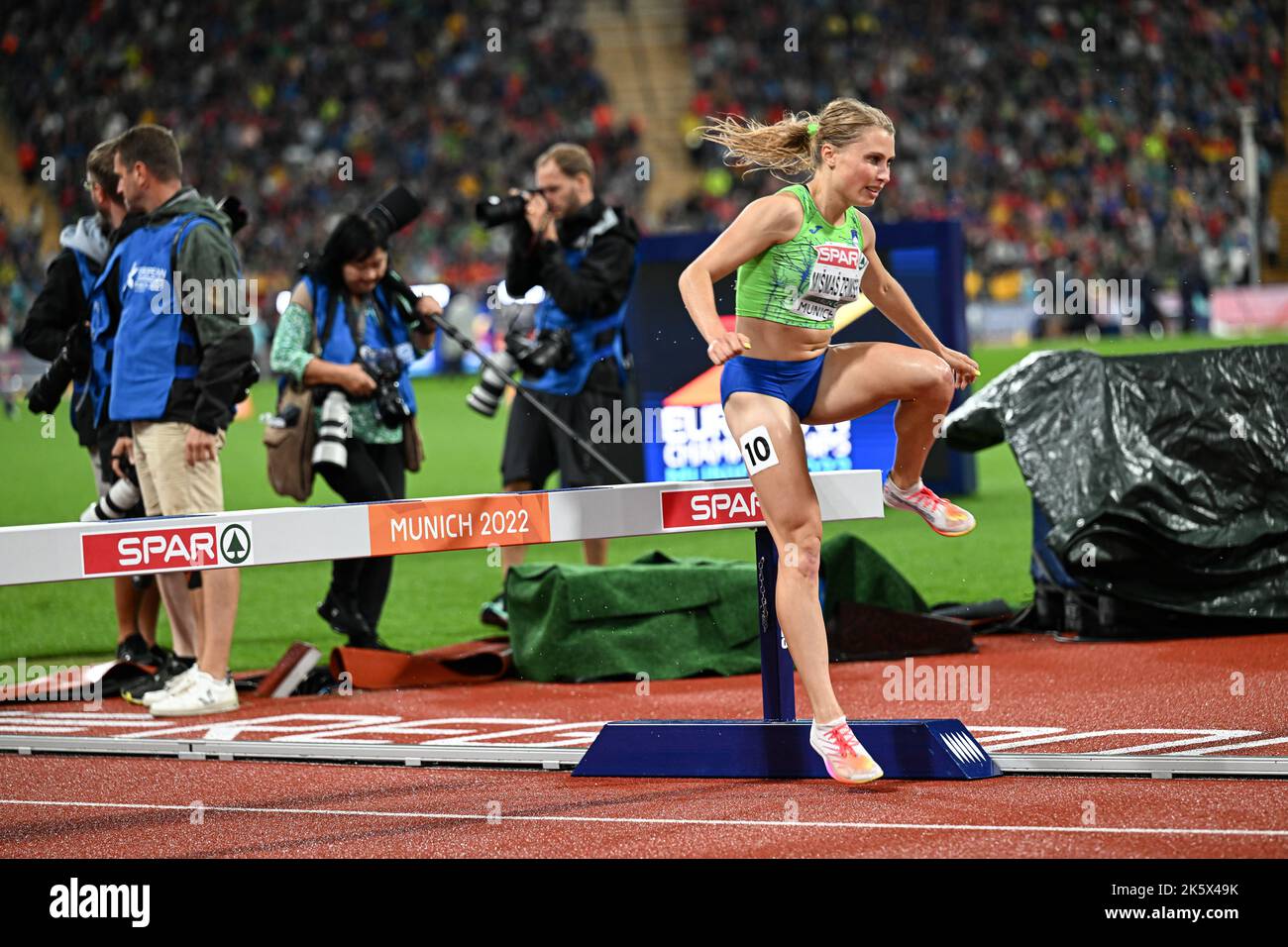 Marusa Mismas participating in the 3000m steeplechase of the European ...
