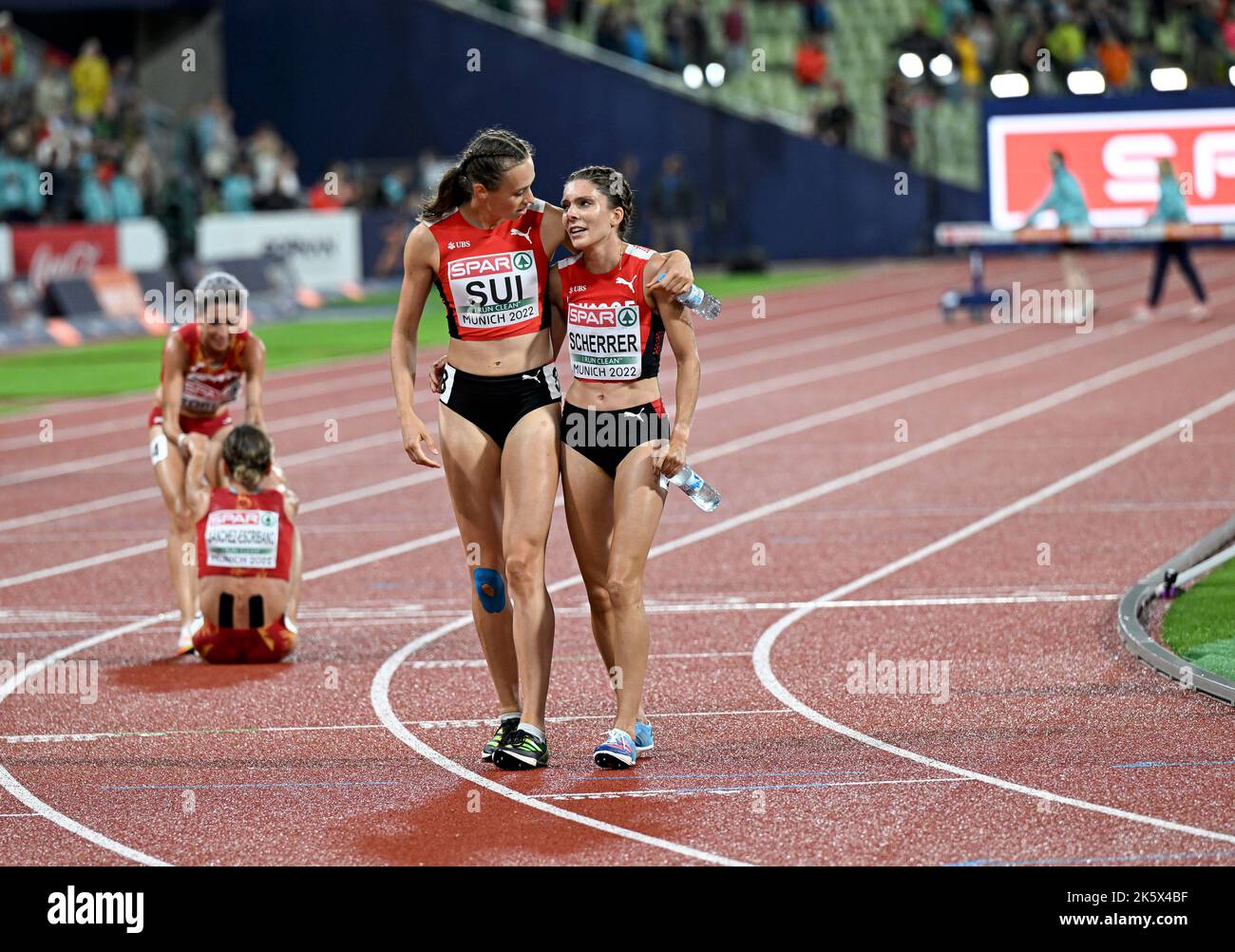 Chiara Scherrer participating in the 3000m steeplechase of the European Athletics Championships ...