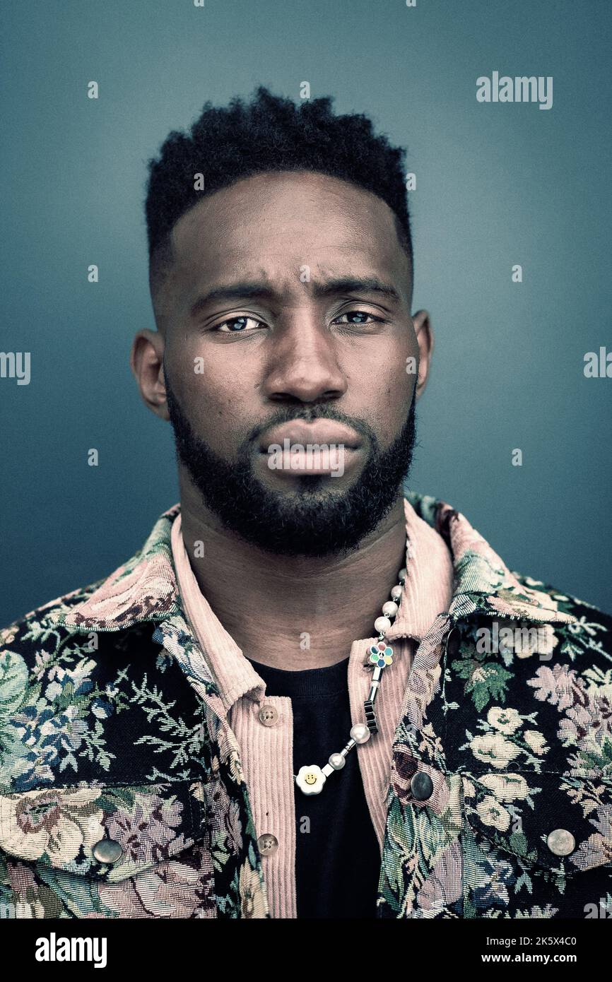 Paris, France, September 1, 2020. French hip-hop singer Abou Tall poses ...
