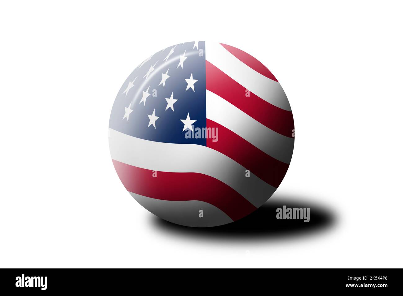 a red white blue crystal glass ball american flag sphere dimensional ...