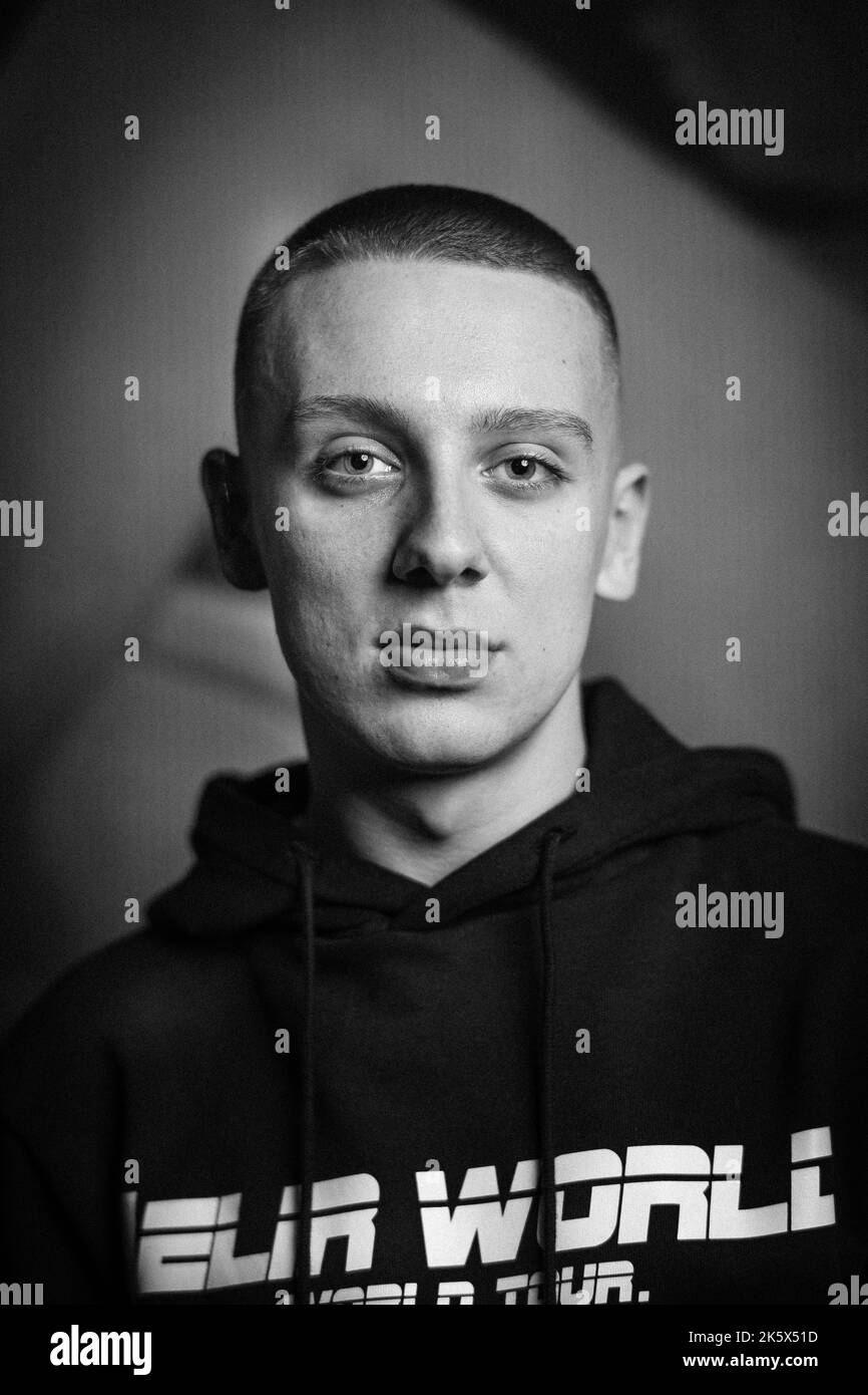 Paris, France, January 31, 2020. British rap singer from Manchester ...