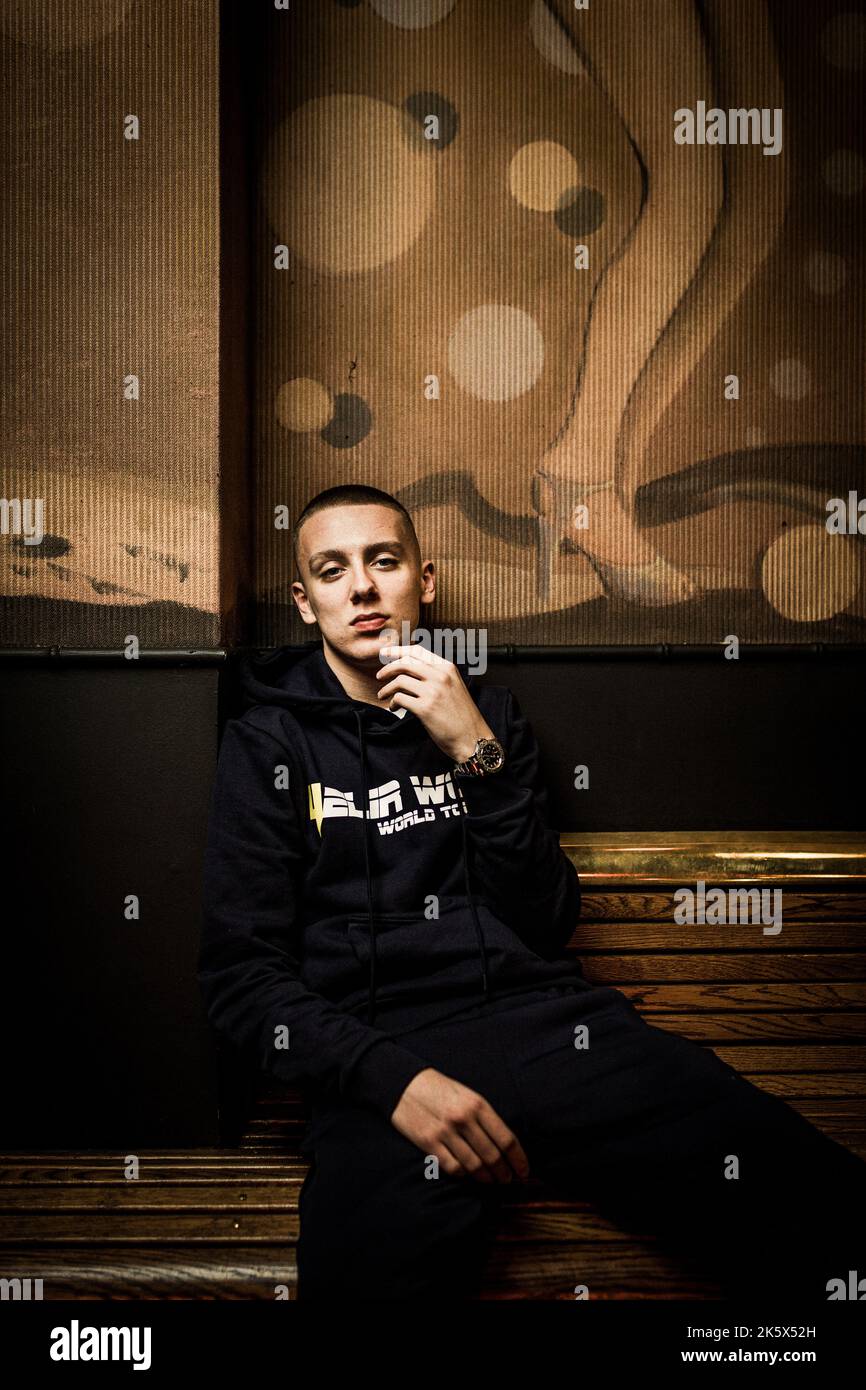 Paris, France, January 31, 2020. British rap singer from Manchester ...