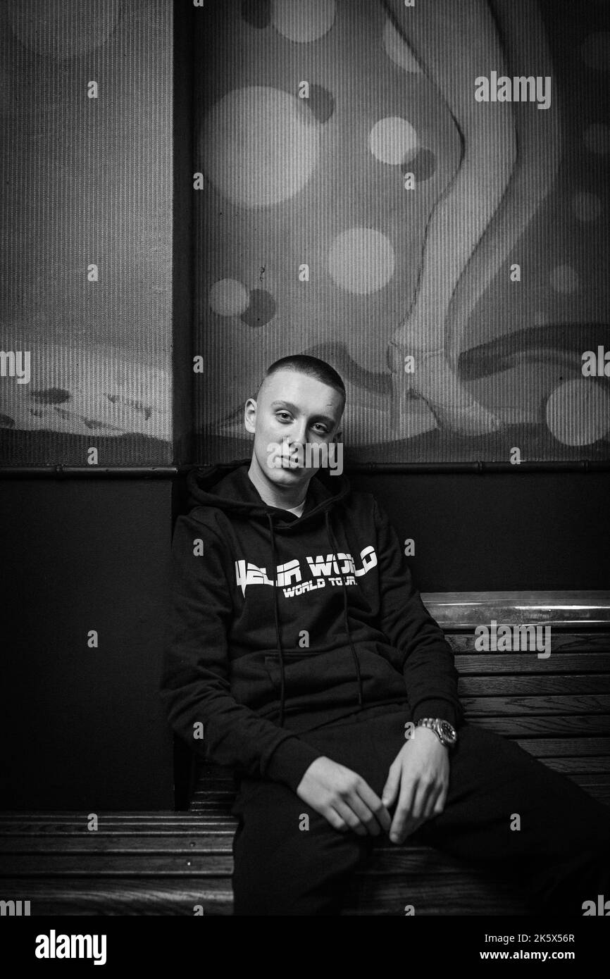 Paris, France, January 31, 2020. British rap singer from Manchester ...