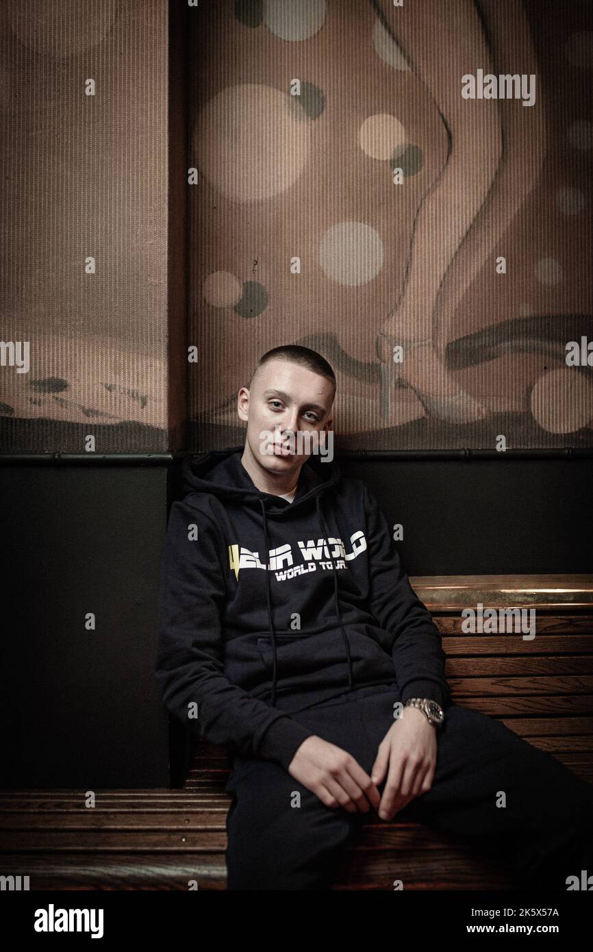 Paris, France, January 31, 2020. British rap singer from Manchester ...